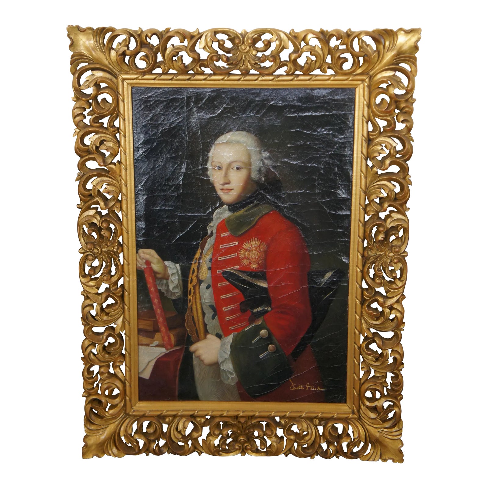 Late 20th Century Victor Amadeus III Duke of Savoy Portrait Painting ...