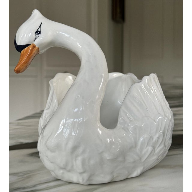 Vintage Ceramic - Swan Made in Italy | Chairish