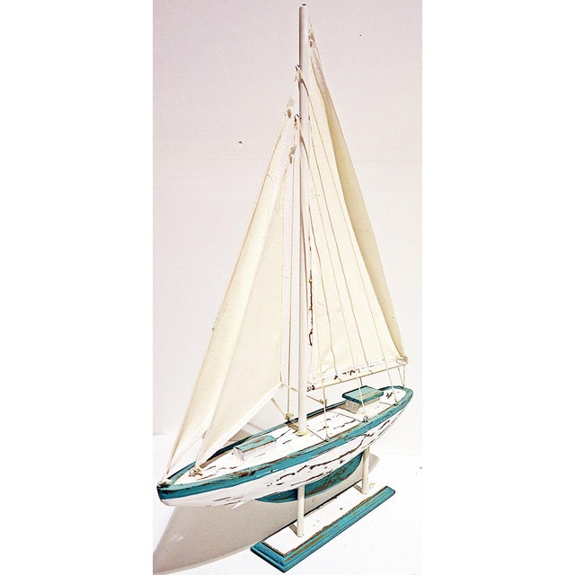 Vintage Model Cutter Rig Sailboat Model | Chairish