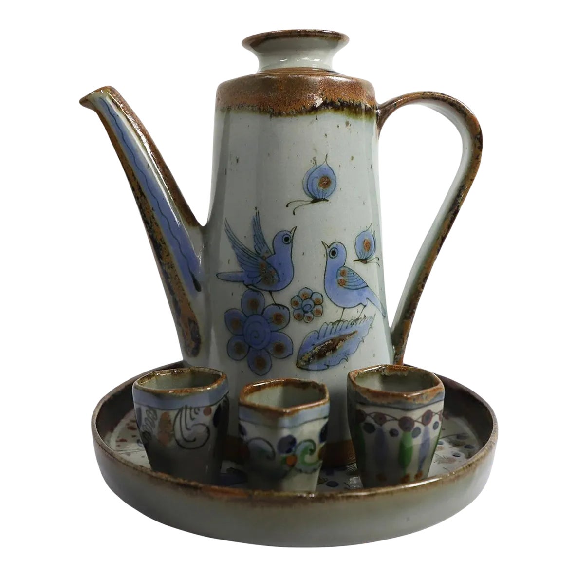 1970s Stoneware Tea Set Designed by Ken Edwards - 5 Pieces | Chairish