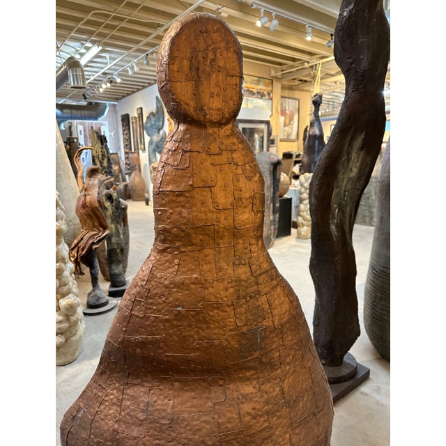 Modern Brutalist Aluminum and Zinc Hand Tapped Metal Sculpture by Mark ...