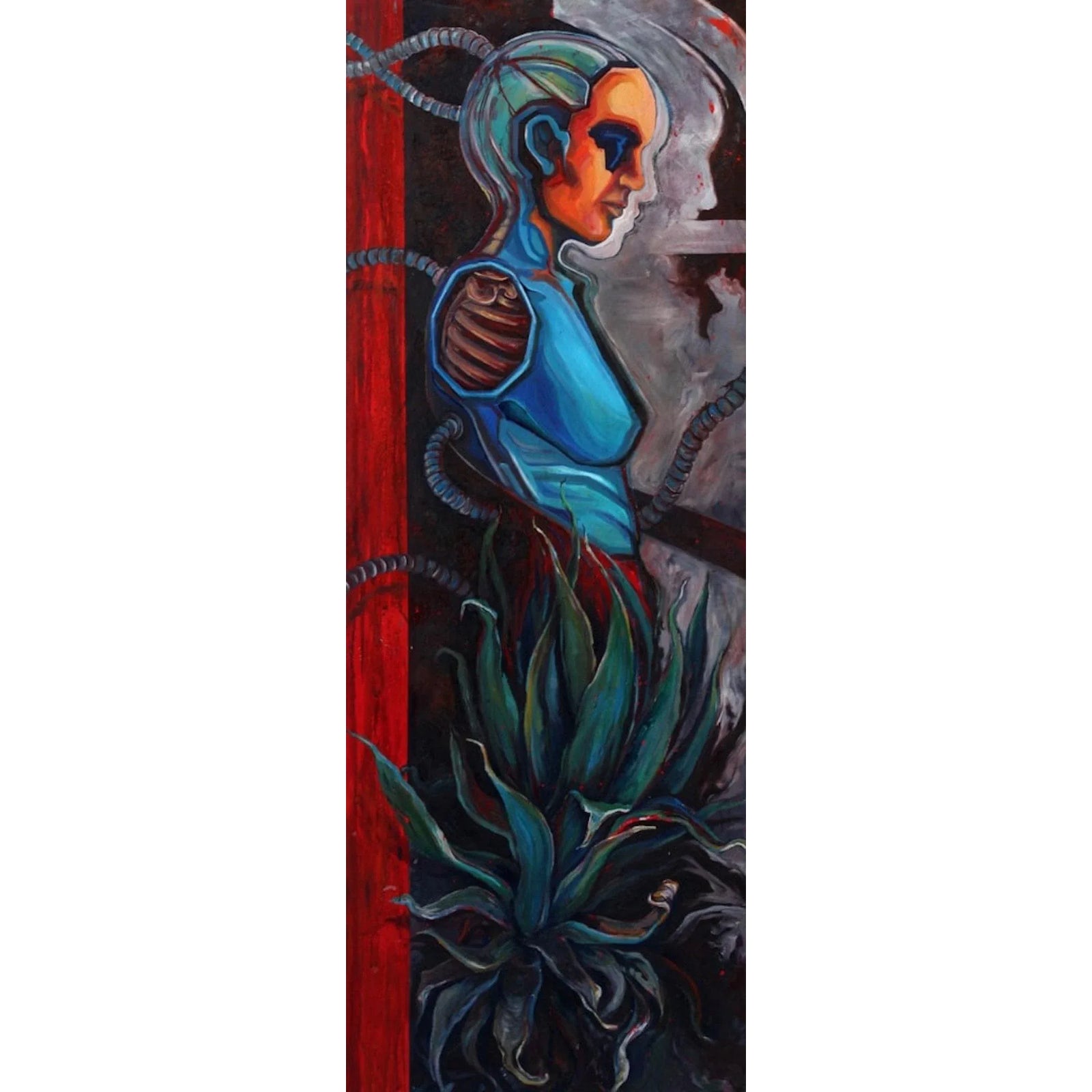 Charlene Mosley, Surrealist Figurative Painting, "Repair" | Chairish