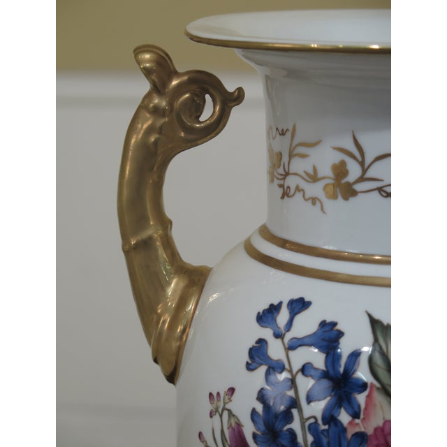 1990s Vintage Chelsea House Paint Decorated Porcelain Serves Style Urns ...