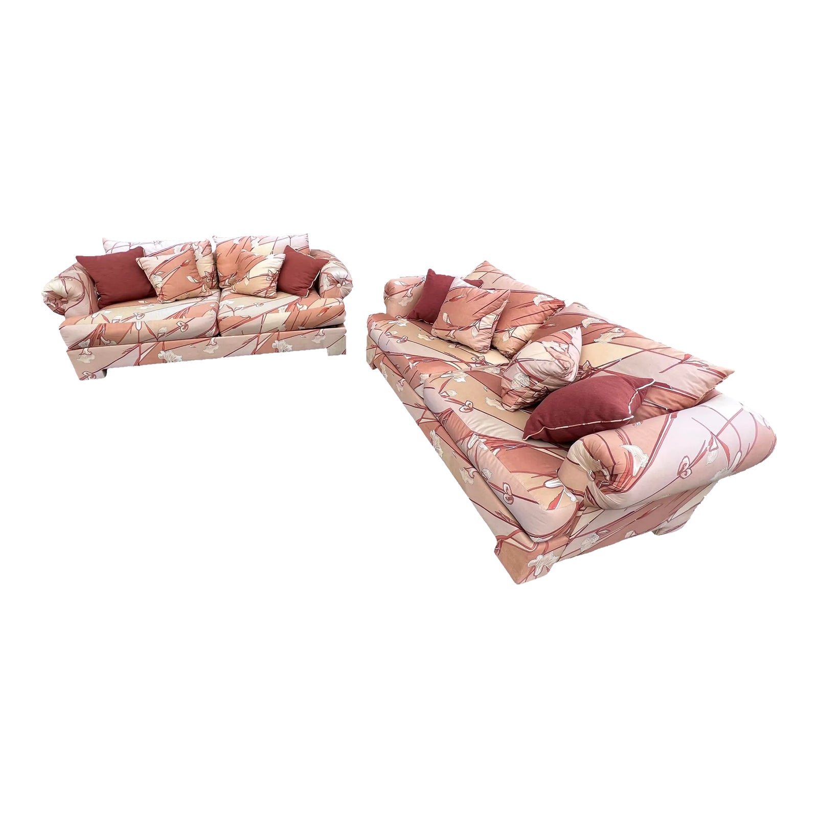 Postmodern Loveseats Karl Springer Style by Parsons - a Pair | Chairish