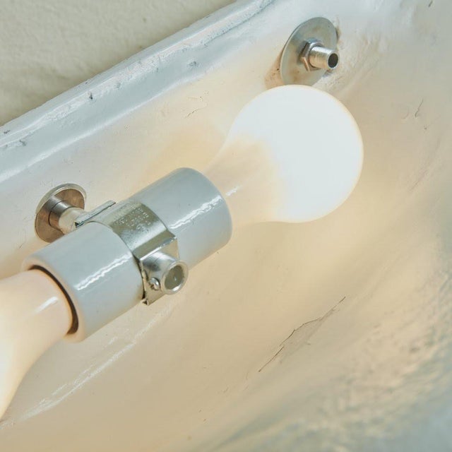 Art Deco Plaster Shell Sconce by Elgé, France 1960s | Chairish