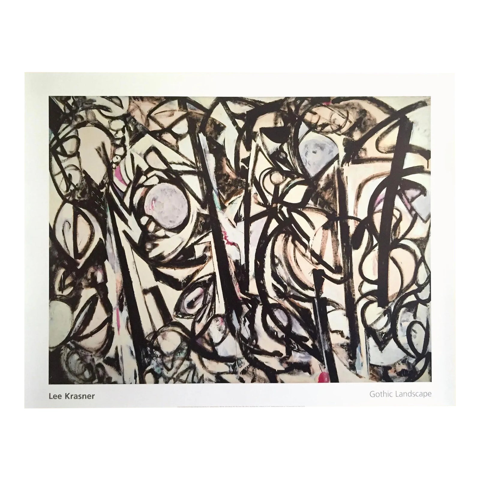 Lee Krasner Foundation Abstract Expressionist Lithograph Print Poster ...