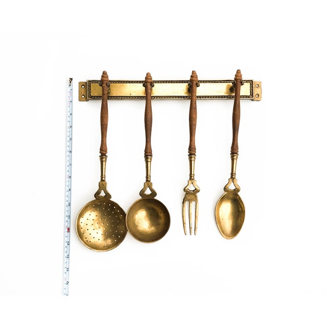 Antique French Cooking Utensils Brass Set of 5 With Wooden Handles ...
