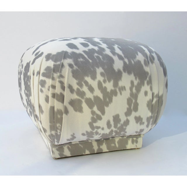 Vintage C.1970's Karl Springer Souffle' Pouf Ottoman in a Nova Suede ...