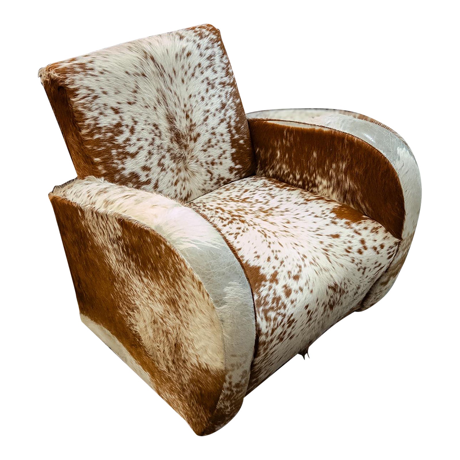 Vintage Cowhide Armchair | Chairish