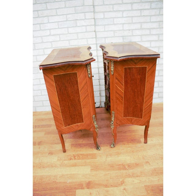 Vintage French Renaissance Revival Flared Legs Side Tables - Pair ...