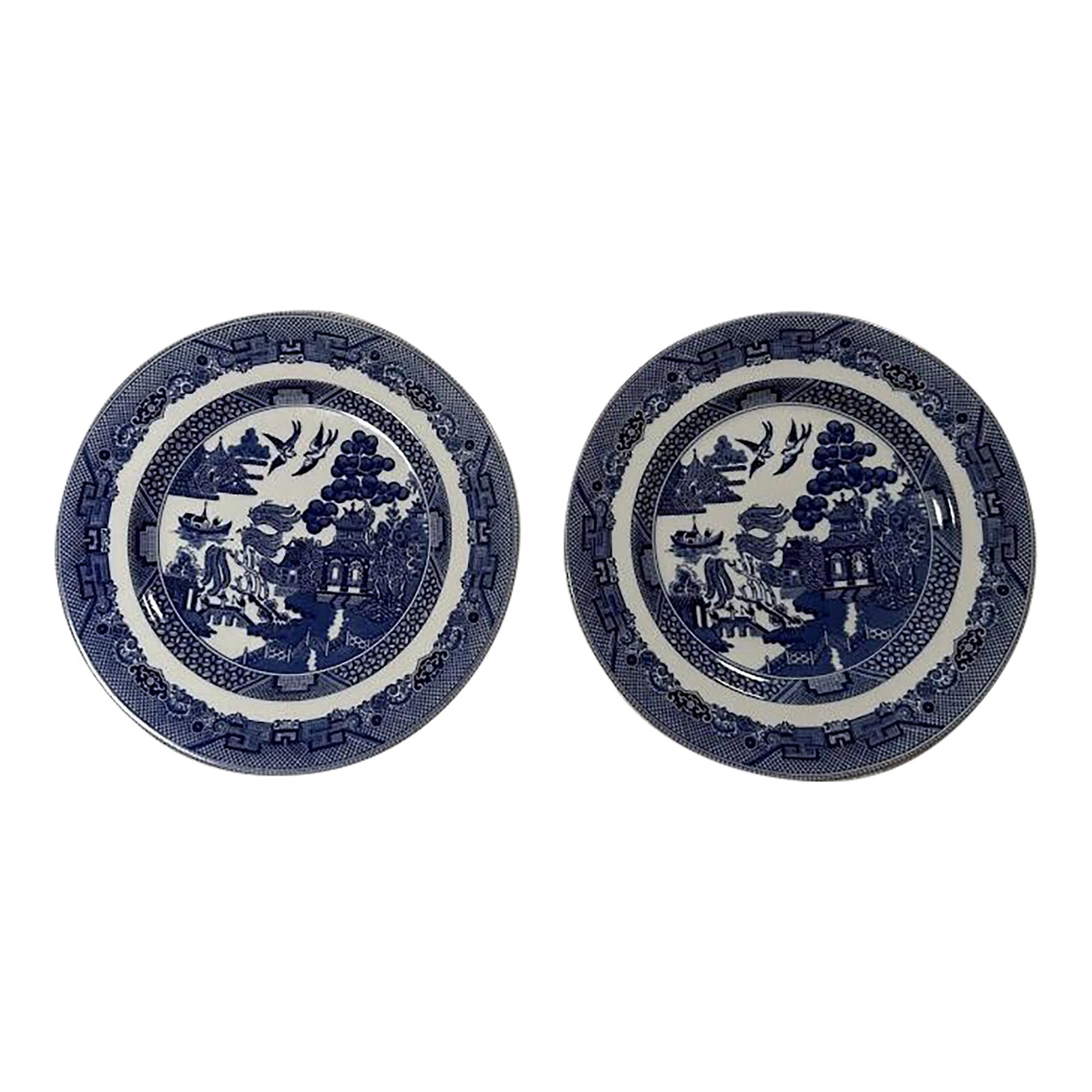 Johnson Brothers Willow Blue "England 1883" Salad Plate - Set of 2 ...