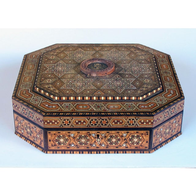 Crafted and Large Middle Eastern Micro-Mosaic Marquetry Inlaid ...