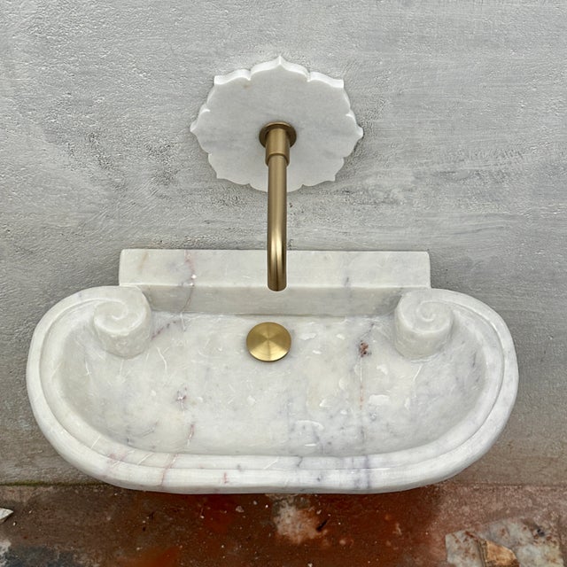 Marble Wall Mount Sink - Contemporary Design Bathroom Mounting Sink ...