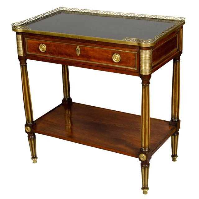 Directoire Mahogany and Brass Mounted Console Desserte | Chairish