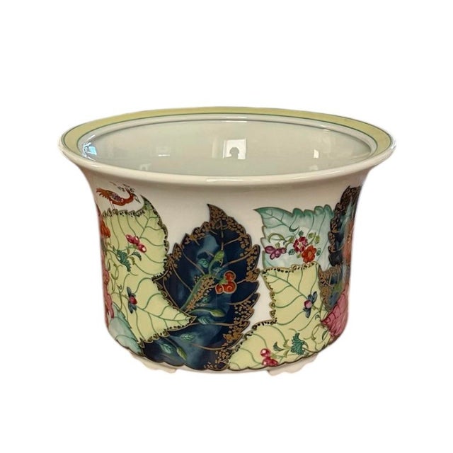 Mottahedeh Large Tobacco Leaf Cachepot / Cache Pot / Jardiniere ...