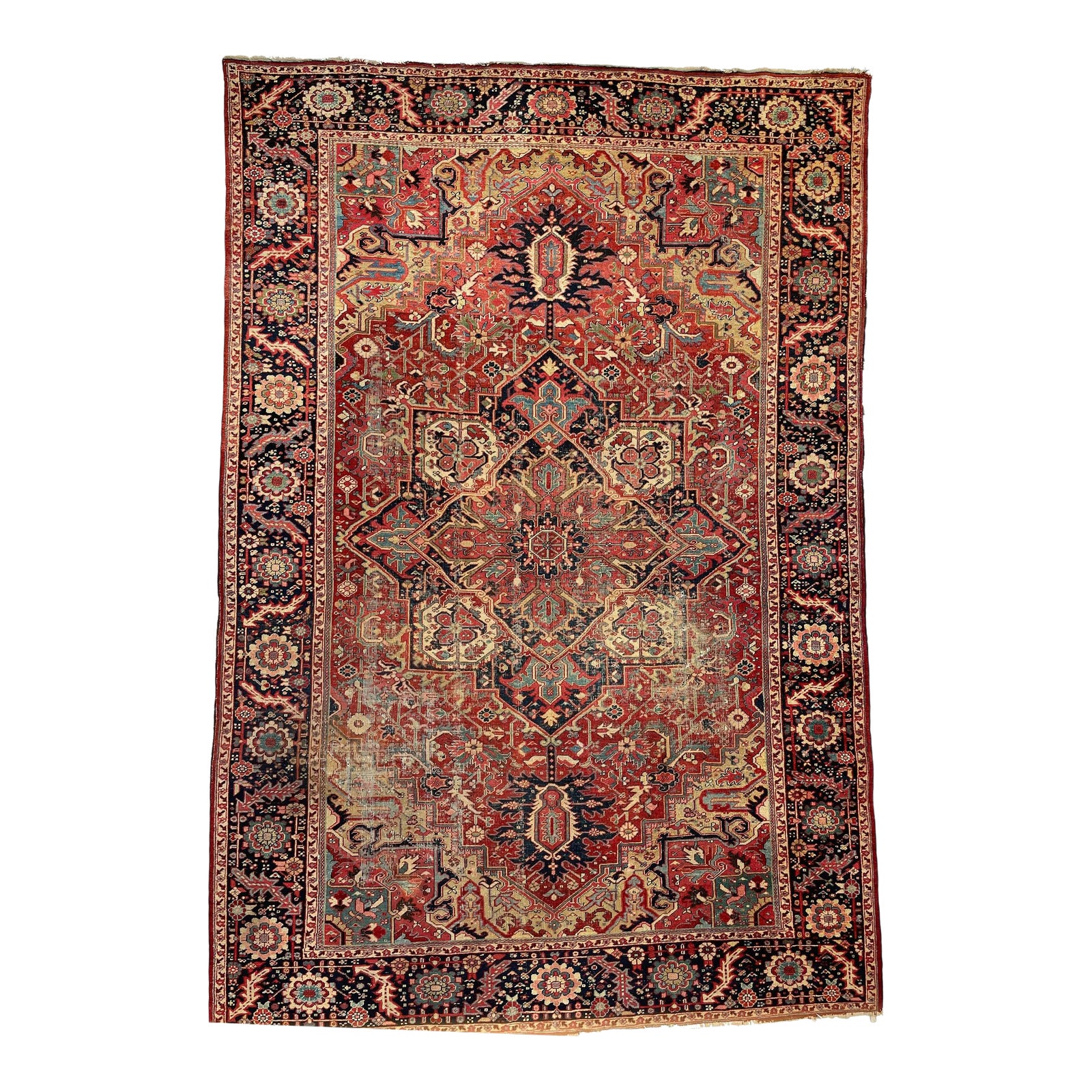 Antique Camel Color Rug, 9 x 14 | Chairish