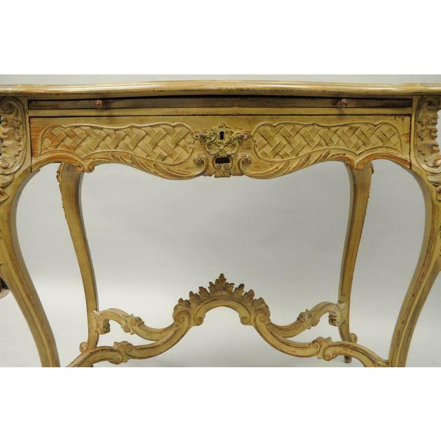 French Rococo Louis XV Distress Paint Dressing Table Vanity Ladies ...