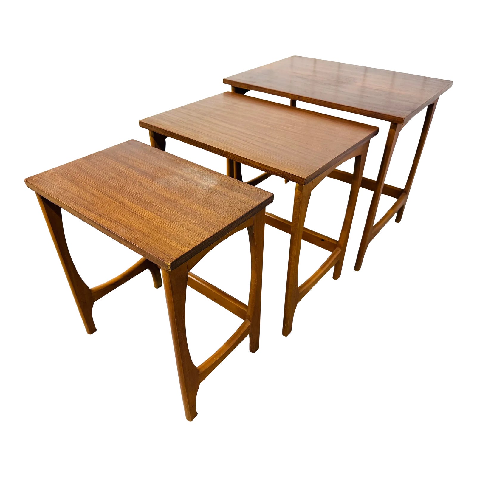 Mid-Century Danish Modern Teak Nesting Table - Set of 3 | Chairish