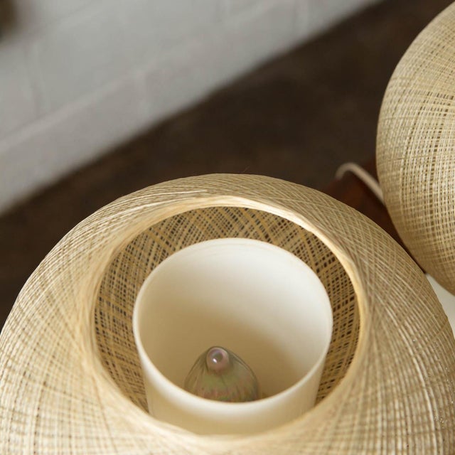 Vintage Mid-Century Spun Fiberglass Table Lamps - Set of 2 | Chairish