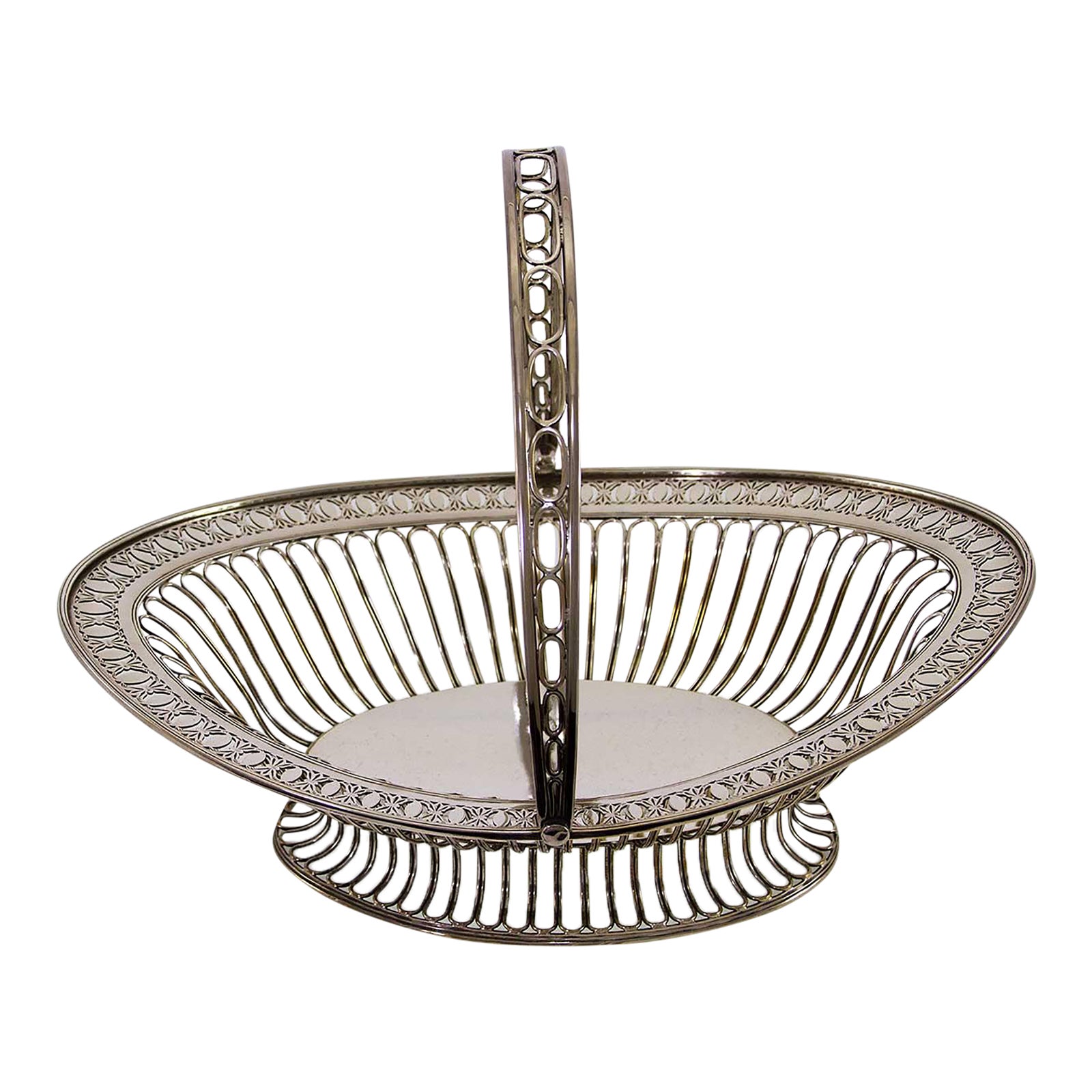 1830’s Antique Sheffield Silver Large Fruit Basket, Old Sheffield ...