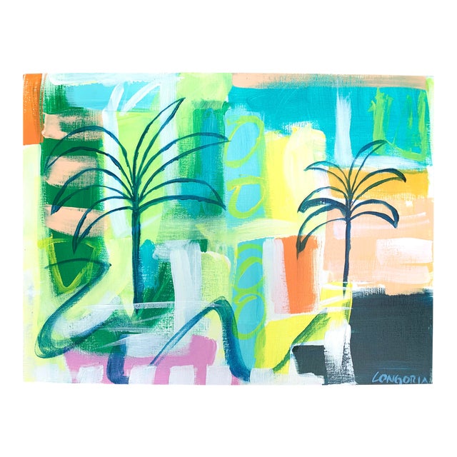 “Palms #4” Abstract Painting by Christina Longoria | Chairish