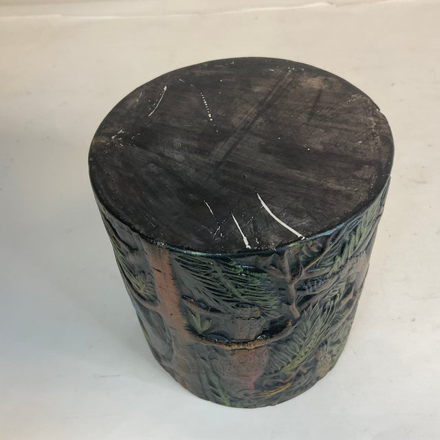 1980s Vintage Safari Coastal Boho Chic Bas-Relief Ceramic Planter ...