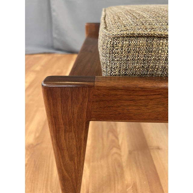 Jens Risom Walnut Ottoman | Chairish