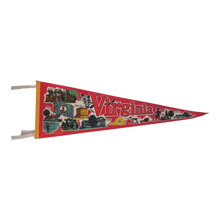 Virginia Felt Flag Pennant | Chairish