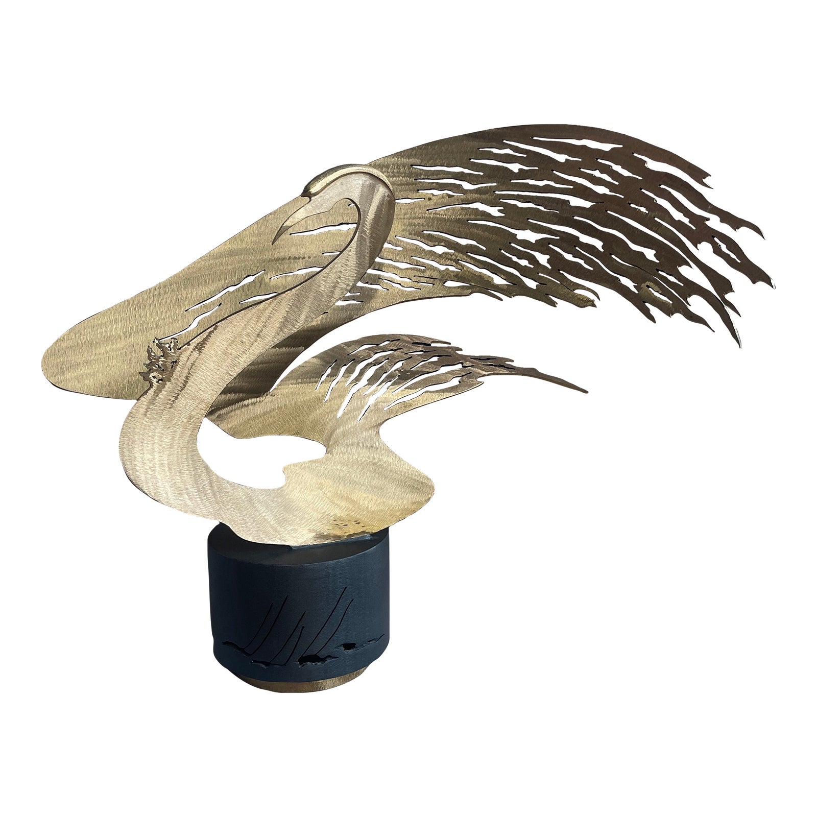 1980s John Richen Trumpeters Song Bronze Sculpture | Chairish