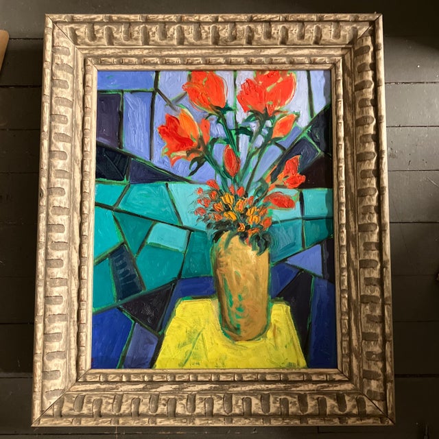 Contemporary Original Alexandra Brown Modernist Pop Still Life Oil ...