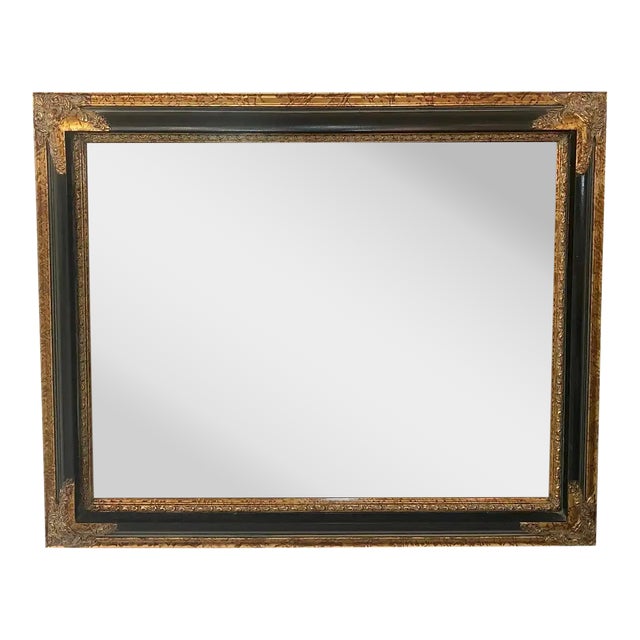Baroque Style Ebony Wall Mirror With Tortoise & Gilt Design Frame ...