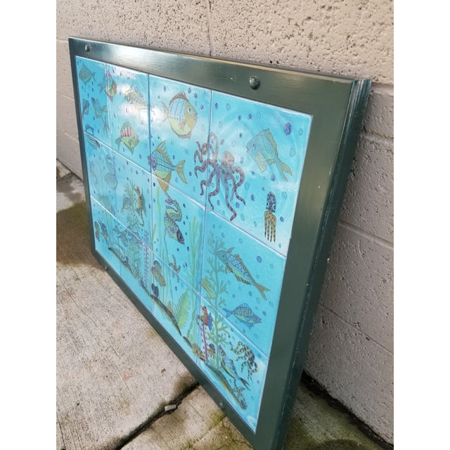 Italian Nautical Tile Wall Plaque / Art "Fish Tank" | Chairish