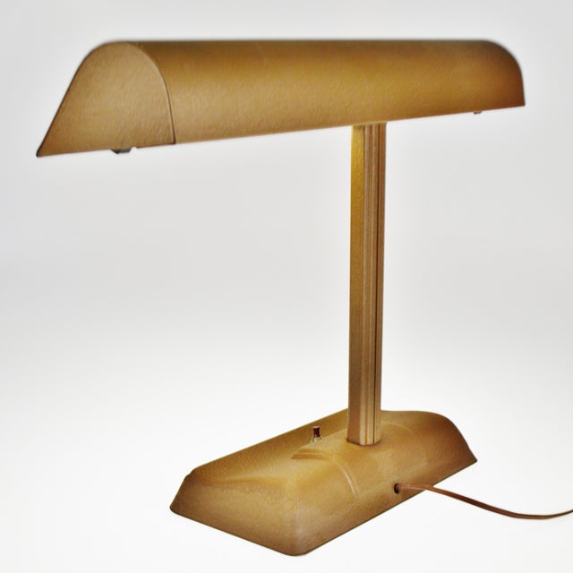 Mid Century Modern Metal Bankers Desk Lamp | Chairish
