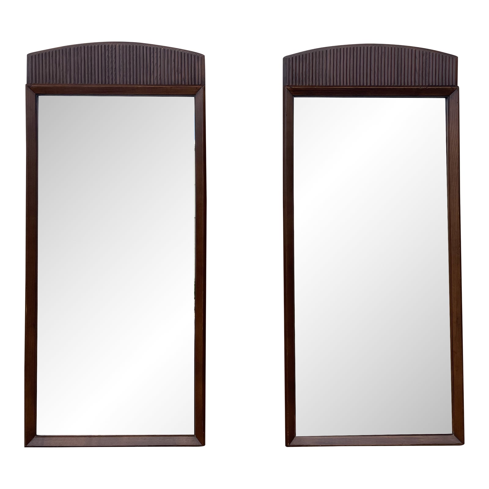 Mid Century Lane First Edition Mirror Pair | Chairish