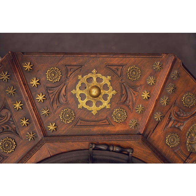 Spanish Brazier Warming Table of Brass-Bound Walnut | Chairish