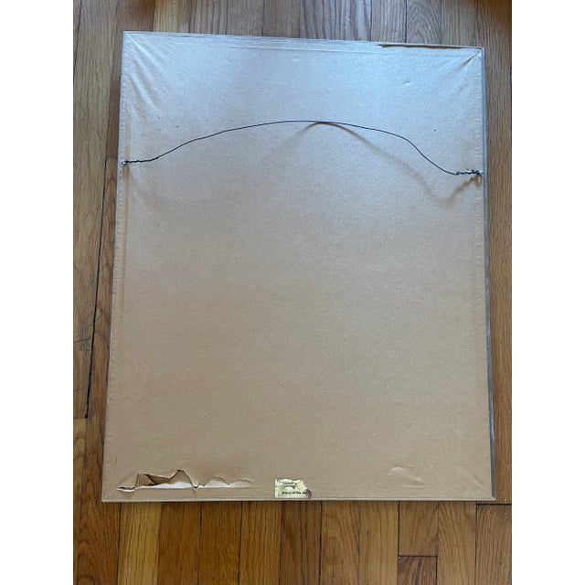 1951 William Oberman Modern Cubist Still Life Pastel Drawing of Flowers ...