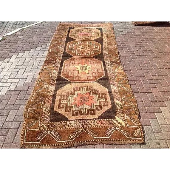 Vintage Turkish Tribal Rug - 5'2" - 12'8" | Chairish