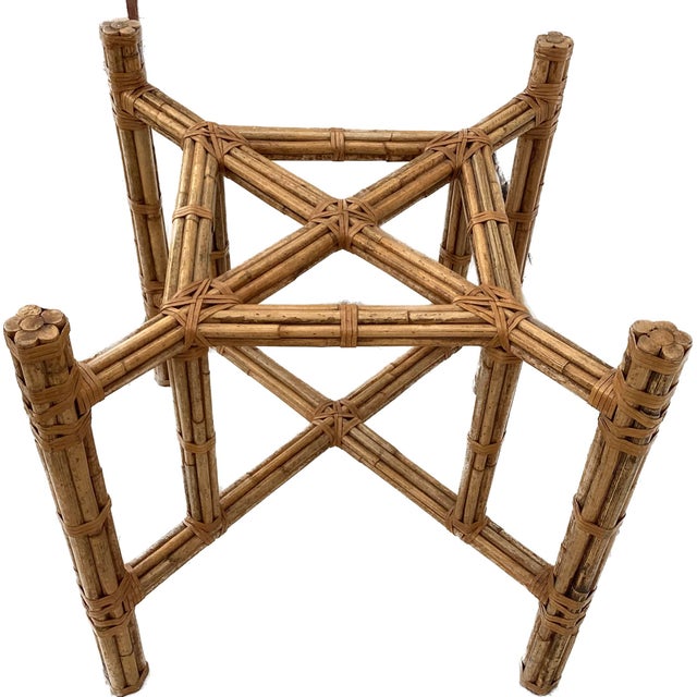 McGuire Organic Modern Bamboo Dining Table Base | Chairish