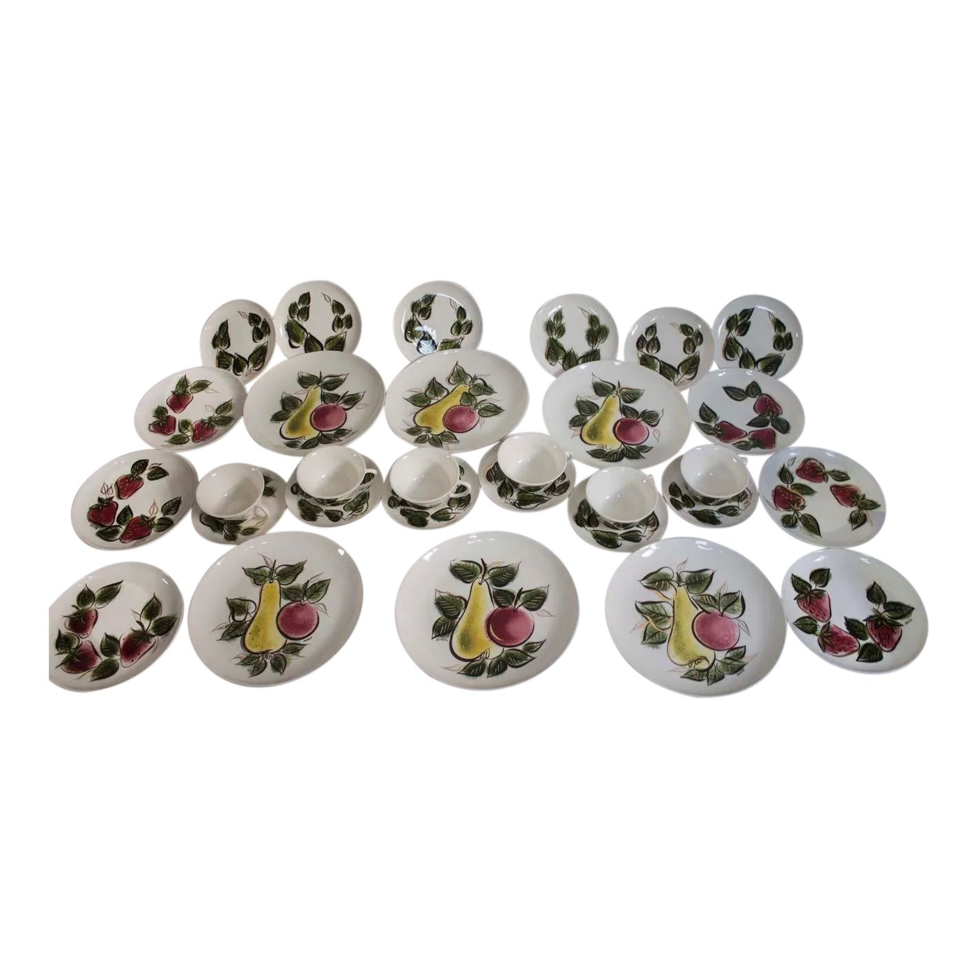 Rare Mid-Century Sascha Brastoff China - Provincial Fruit Pattern ...