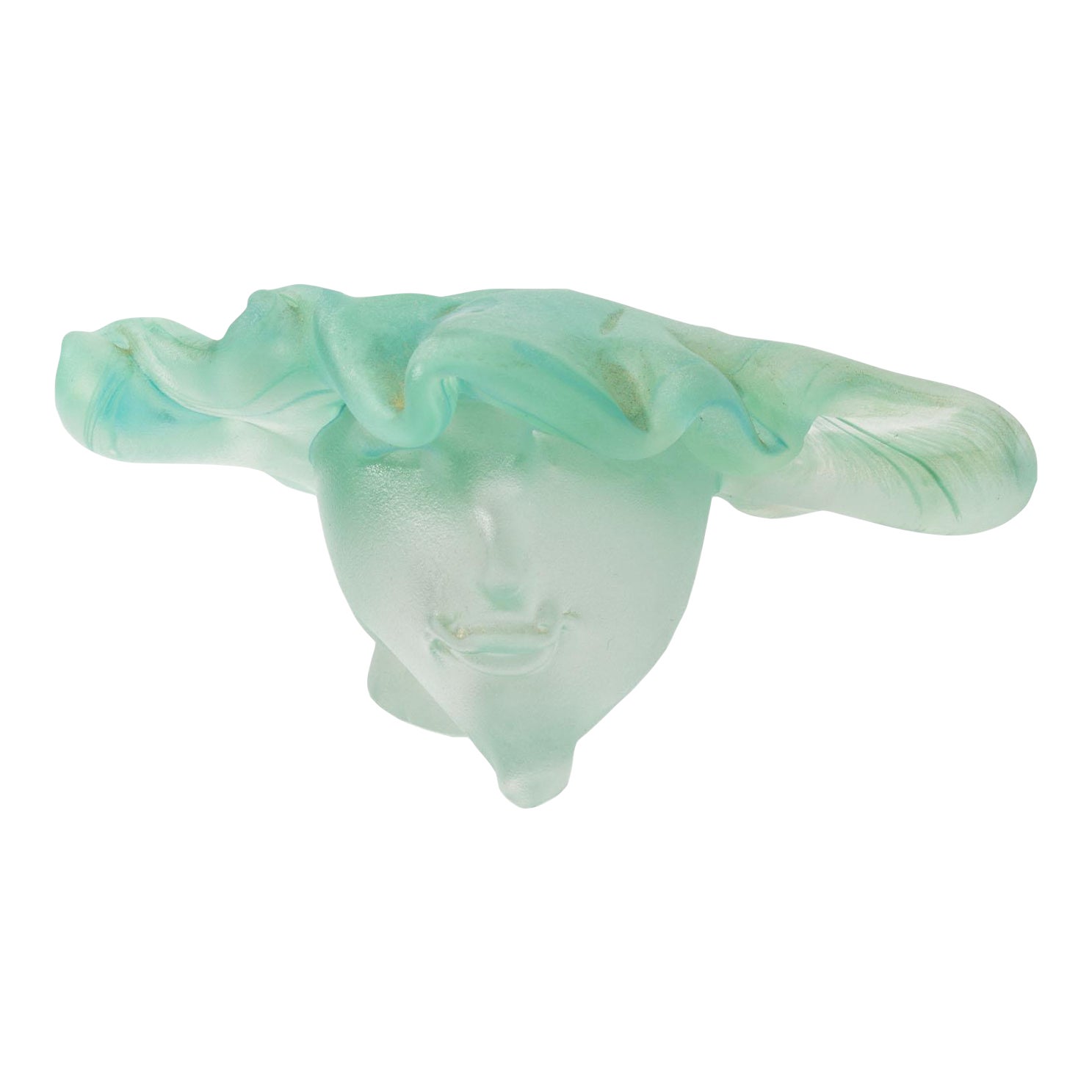 1997 Signed Art Glass Bust Sculpture by Stephen Fellerman and Clair ...