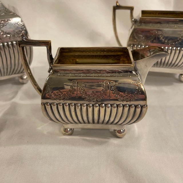 Early 20th Century James Deakin & Sons 3 Piece Silver Plated Coffee or ...
