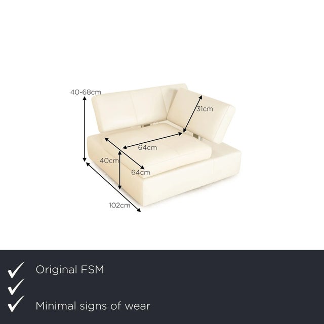 Square Up Leather Armchair from FSM | Chairish