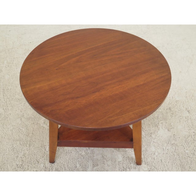 Round Solid Cherry Occasional Living Room or Center Table | Chairish