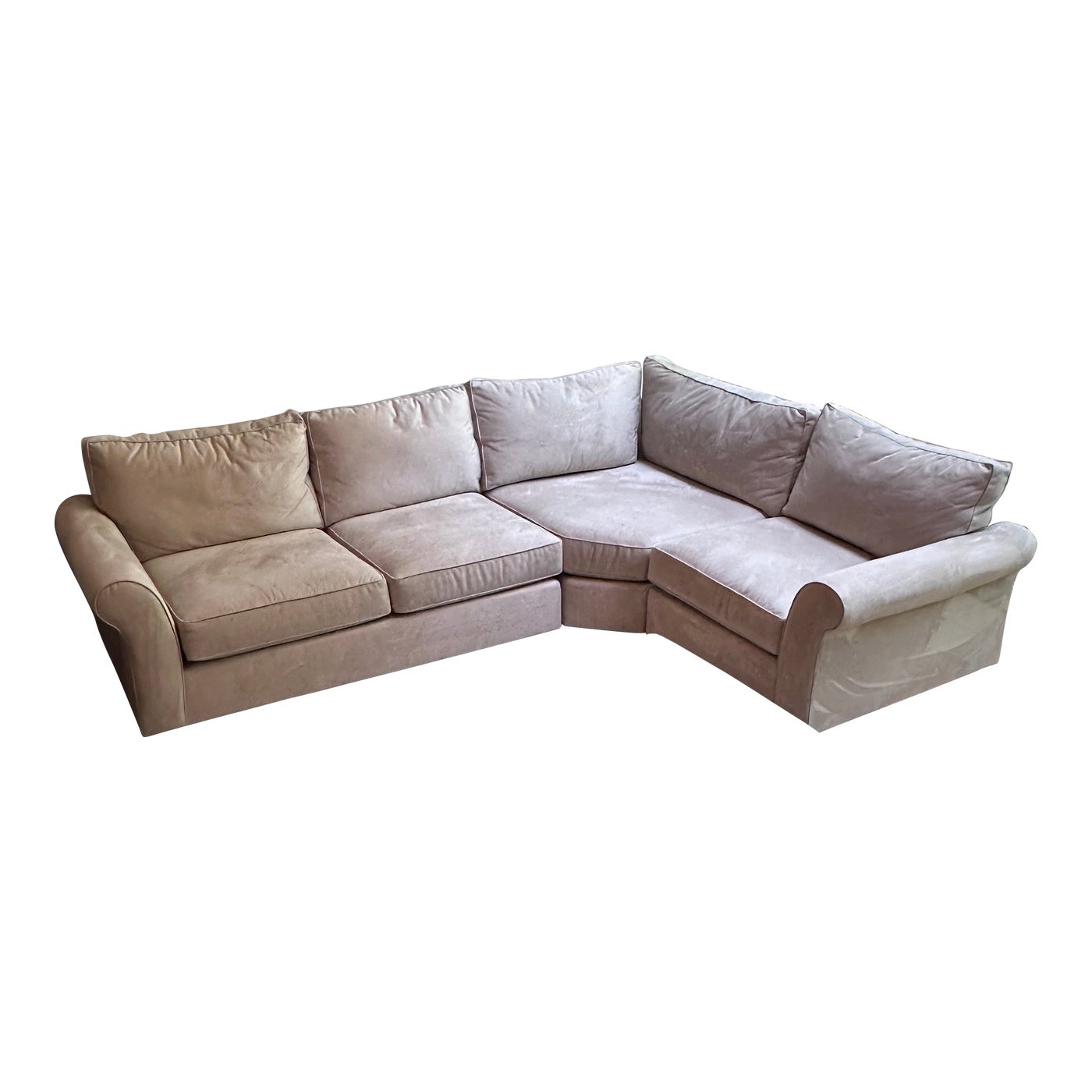 Pottery Barn Comfort 3 Piece Wedge Sectional | Chairish