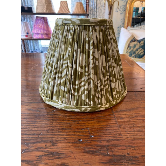 10" Maison Maison Gathered Fabric Lampshade (Free Bird) | Chairish