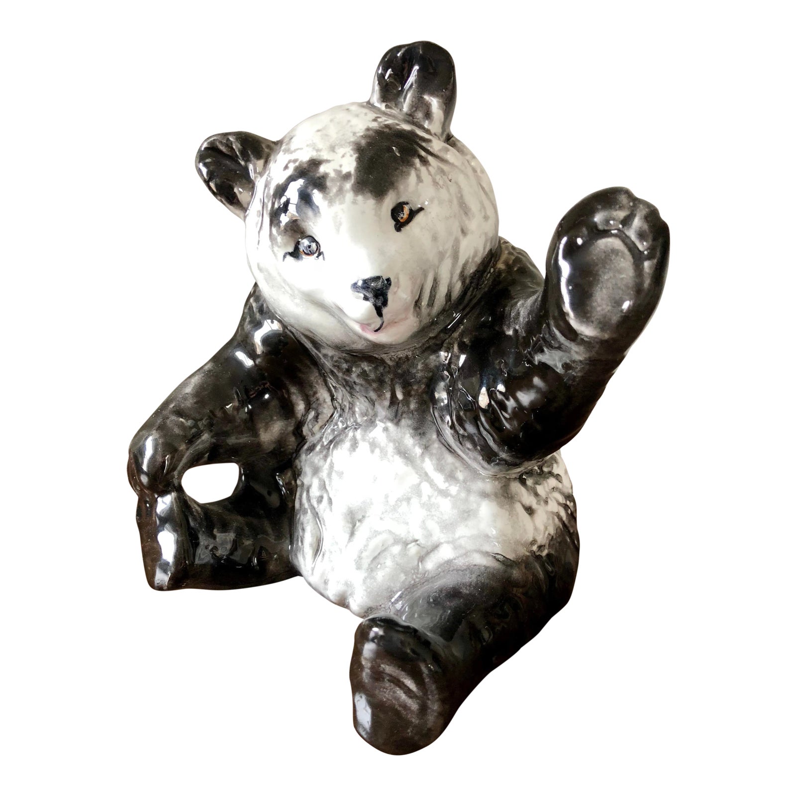 Vintage Italian Ceramic Panda | Chairish