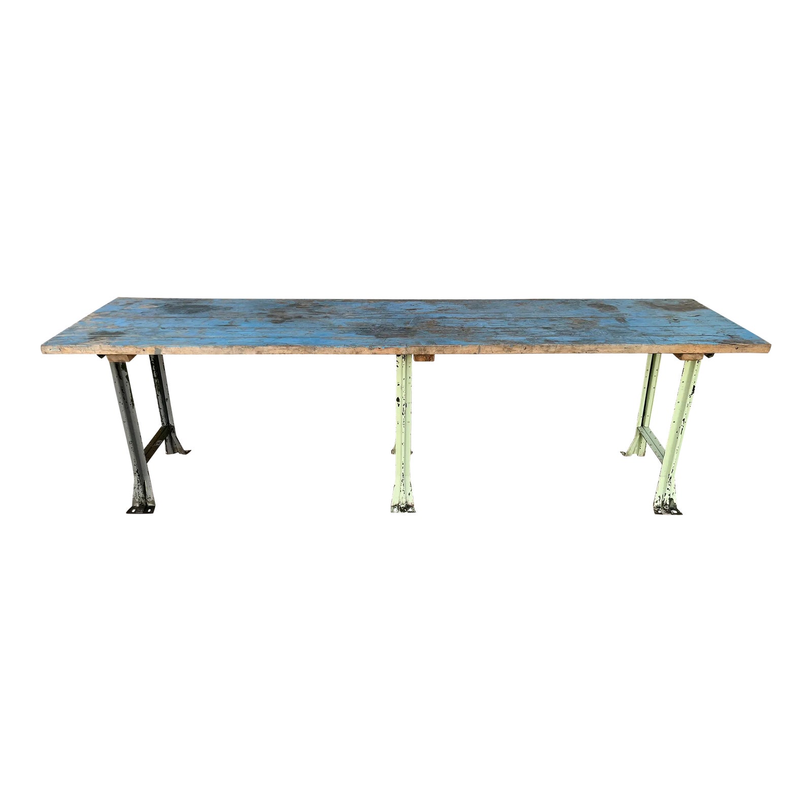 10’ Industrial Dining Table From Lyon Metal Products | Chairish