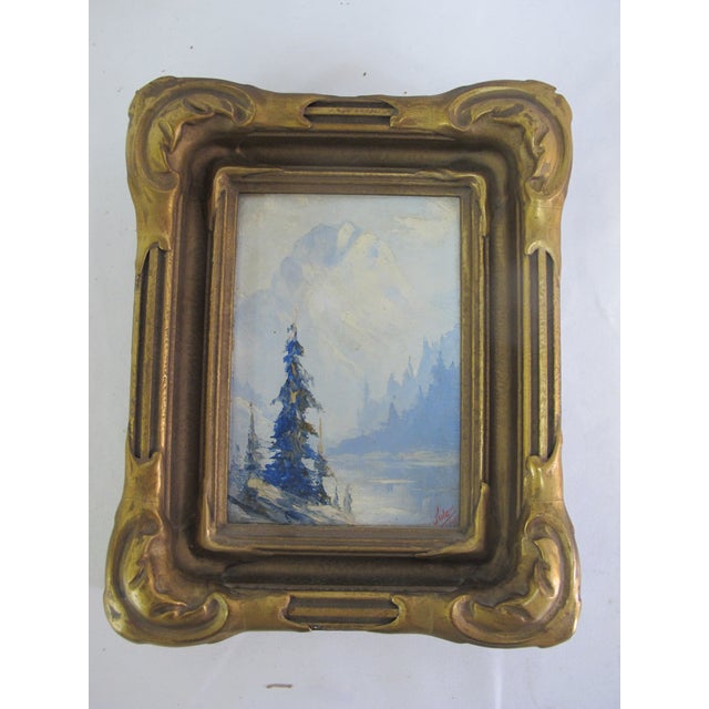 Alaskan Artist Jules Dahlager Signed Original Oil Painting Mt Eccles ...