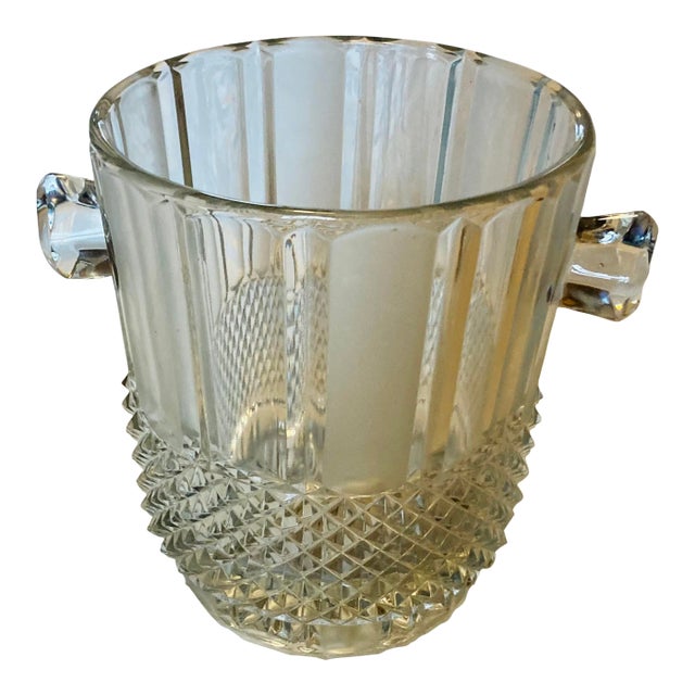 Mid 20th Century Vintage Crystal Ice Bucket | Chairish