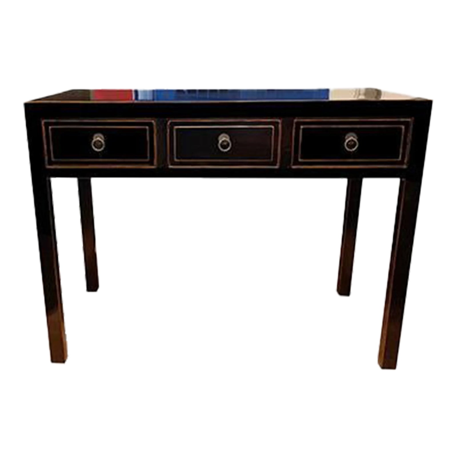 1990s Asian Ming Style Writing Desk-Black Color | Chairish